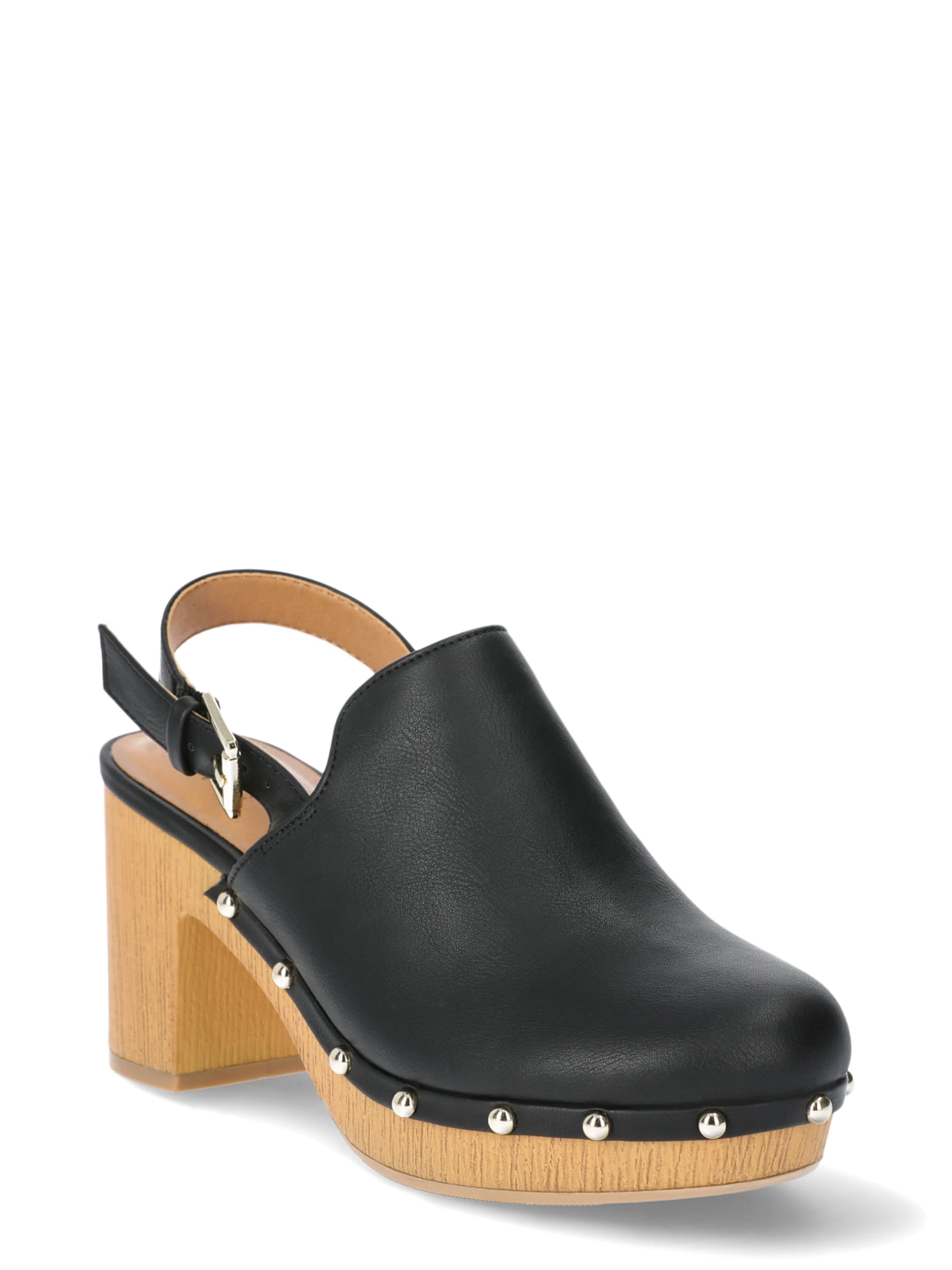 Time and Tru Women's Platform Studded Clogs, Sizes 6-11 - Walmart ...