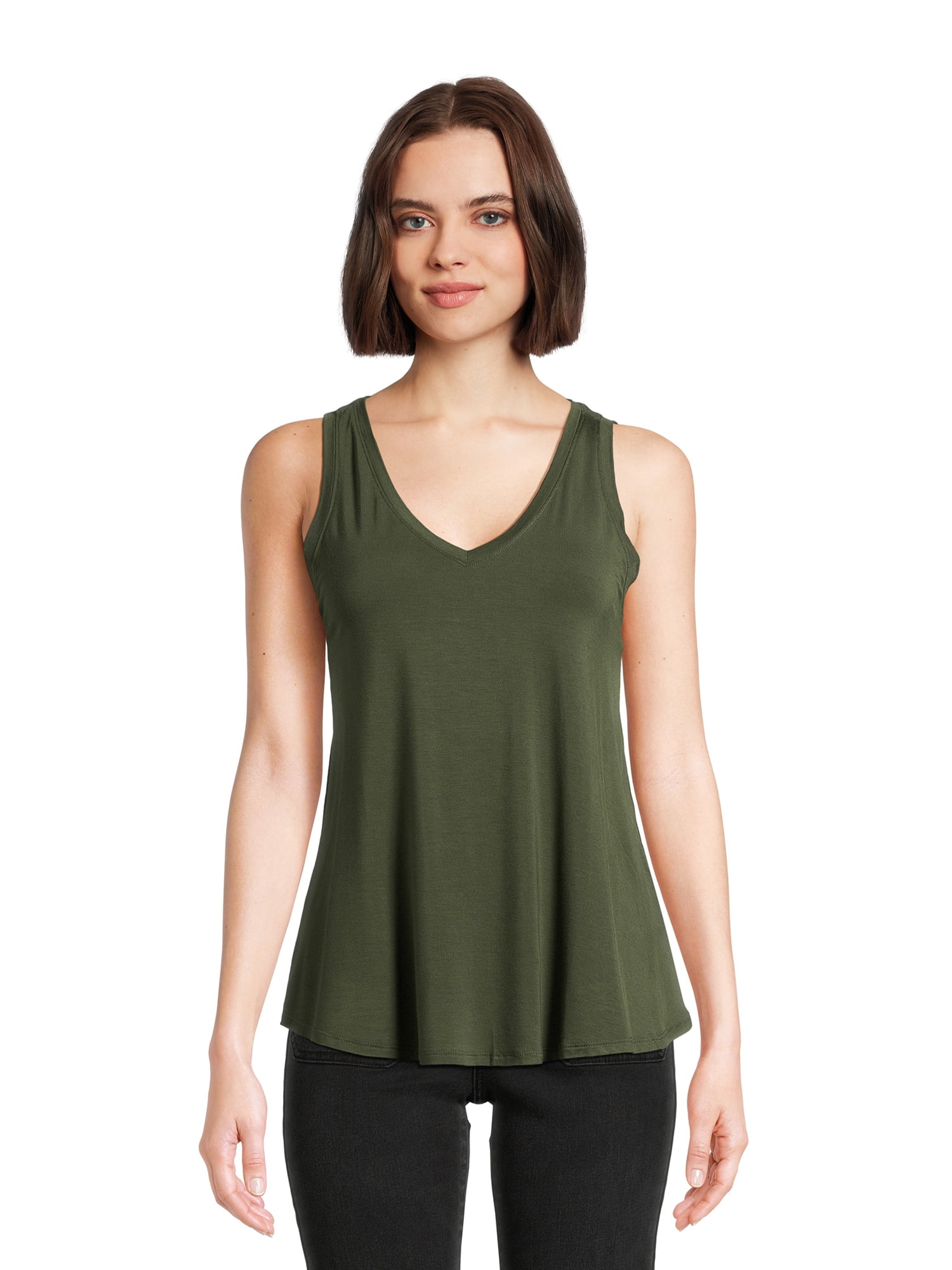 Time and Tru women's Hi-Low Tank Top - Jersey Knit - Walmart.com