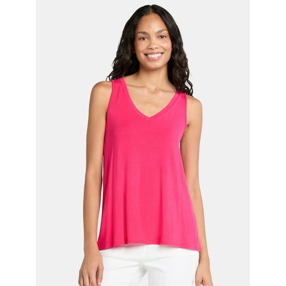 Time and Tru Women's High Low Jersey Tank Top, Sizes XS-XXXL - Walmart.com
