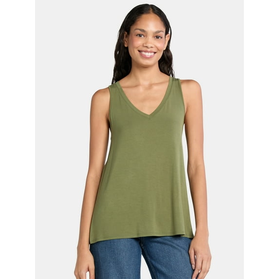 Time and Tru Women's High Low Jersey Tank Top, Sizes XS-XXXL - Walmart.com