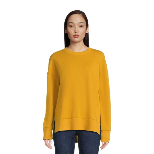 Time and Tru Women's High Low Pullover Sweatshirt, Sizes S-3XL ...