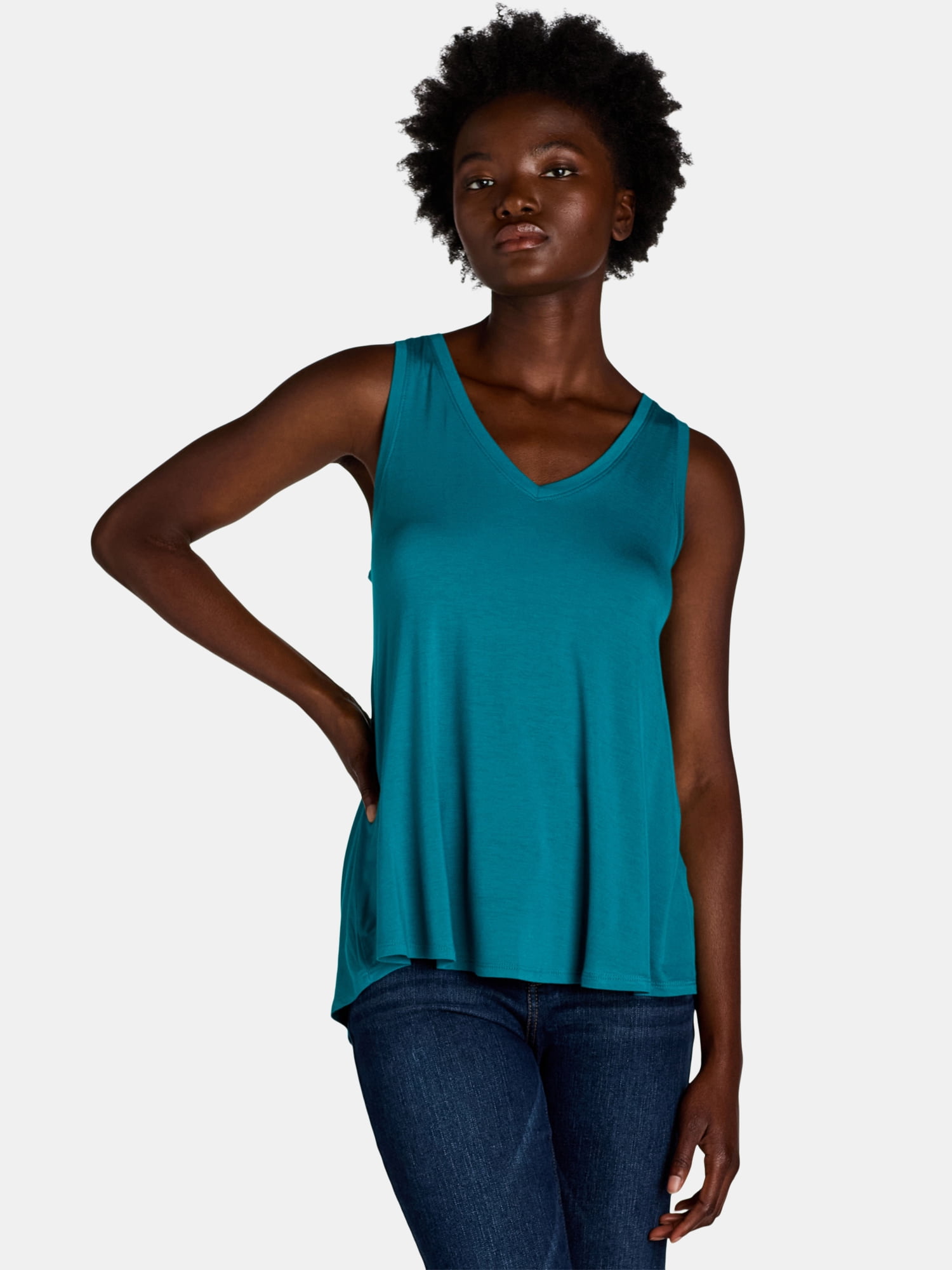 Time and Tru Women's High Low Tank Top, 2-Pack, Sizes XS-XXXL - Walmart.com