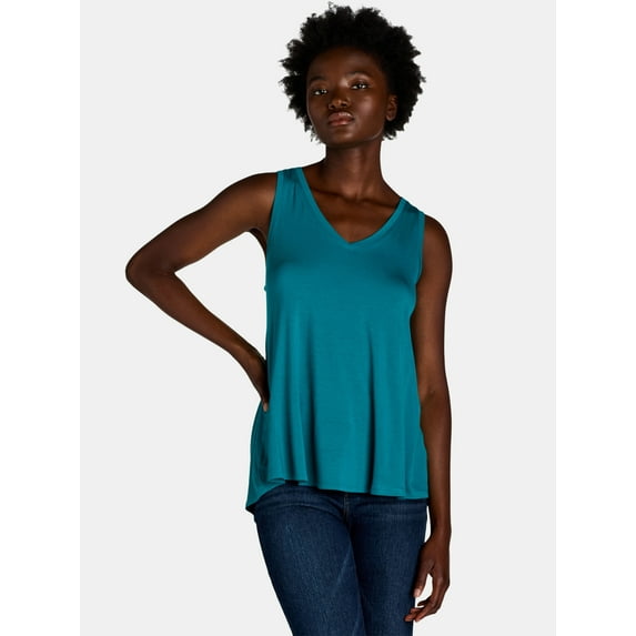 Time and Tru women's High Low Tank Top 2-Pack - Essentials - Walmart.com