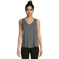 Time and Tru Women's High Low V-Neck Tank Top - Walmart.com