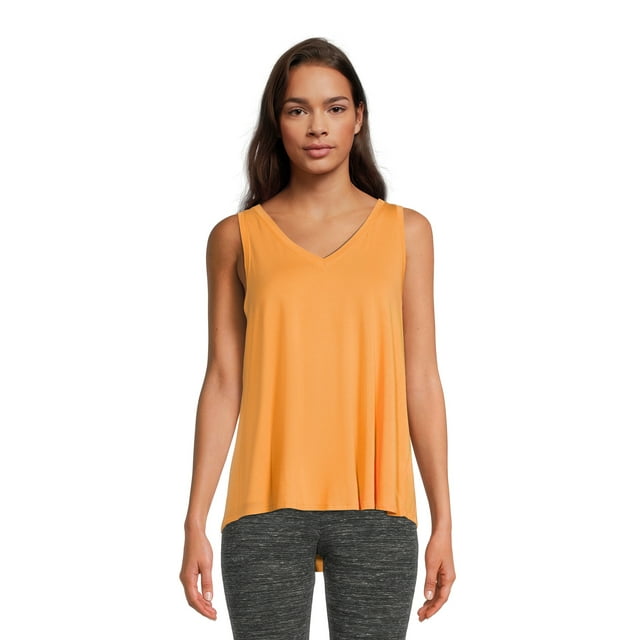 Time and Tru Women's High Low V-Neck Tank Top - Walmart.com