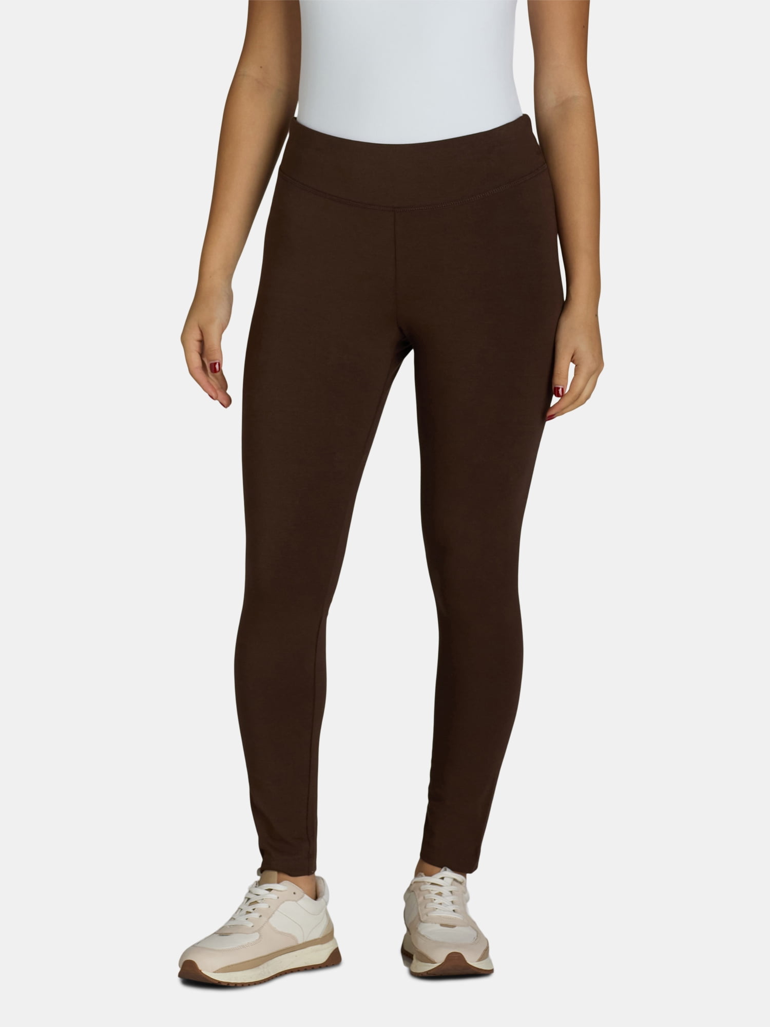 Time and Tru Women's High-Rise Ankle Knit Leggings, Available in 1, 2 ...