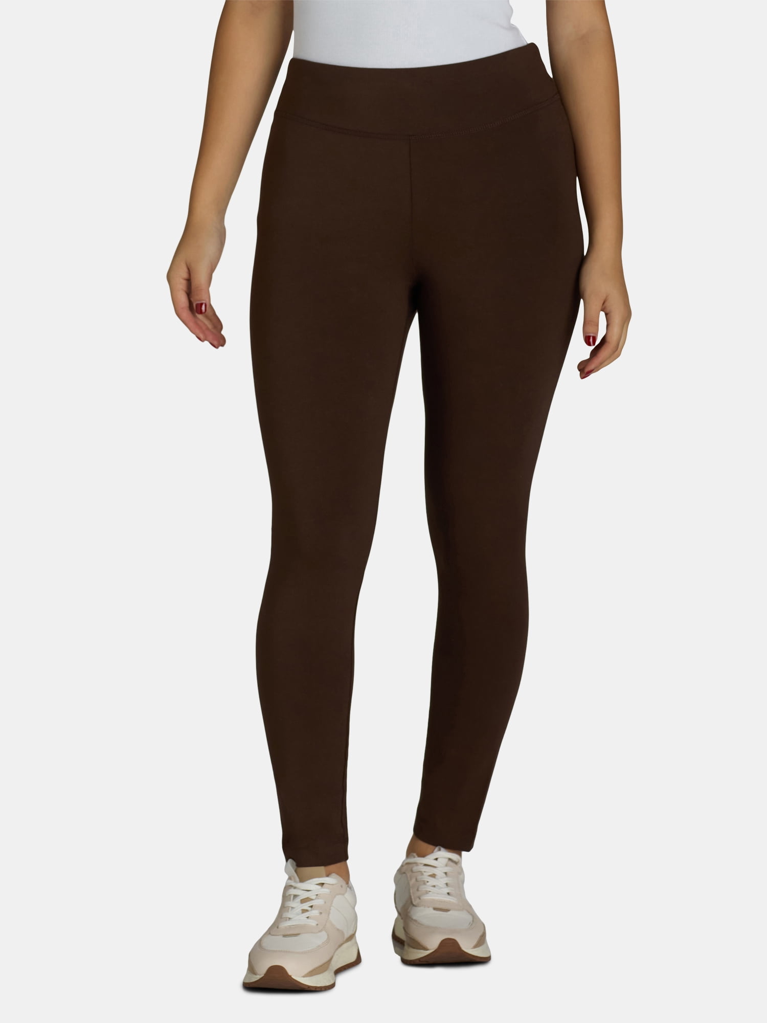 Time and Tru Women's High-Rise Ankle Knit Leggings, 3-Pack, 27" Inseam ...