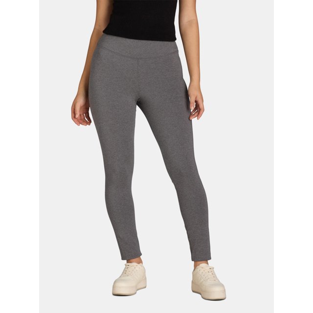 Time and Tru Women's High-Rise Ankle Knit Leggings, Available in 1, 2 ...