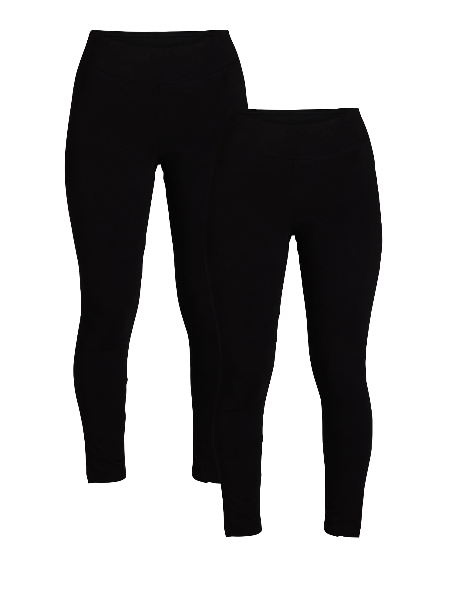Time & Tru Women's High-Rise Ankle Leggings 2-Pack, 27 Inseam, Sizes S ...