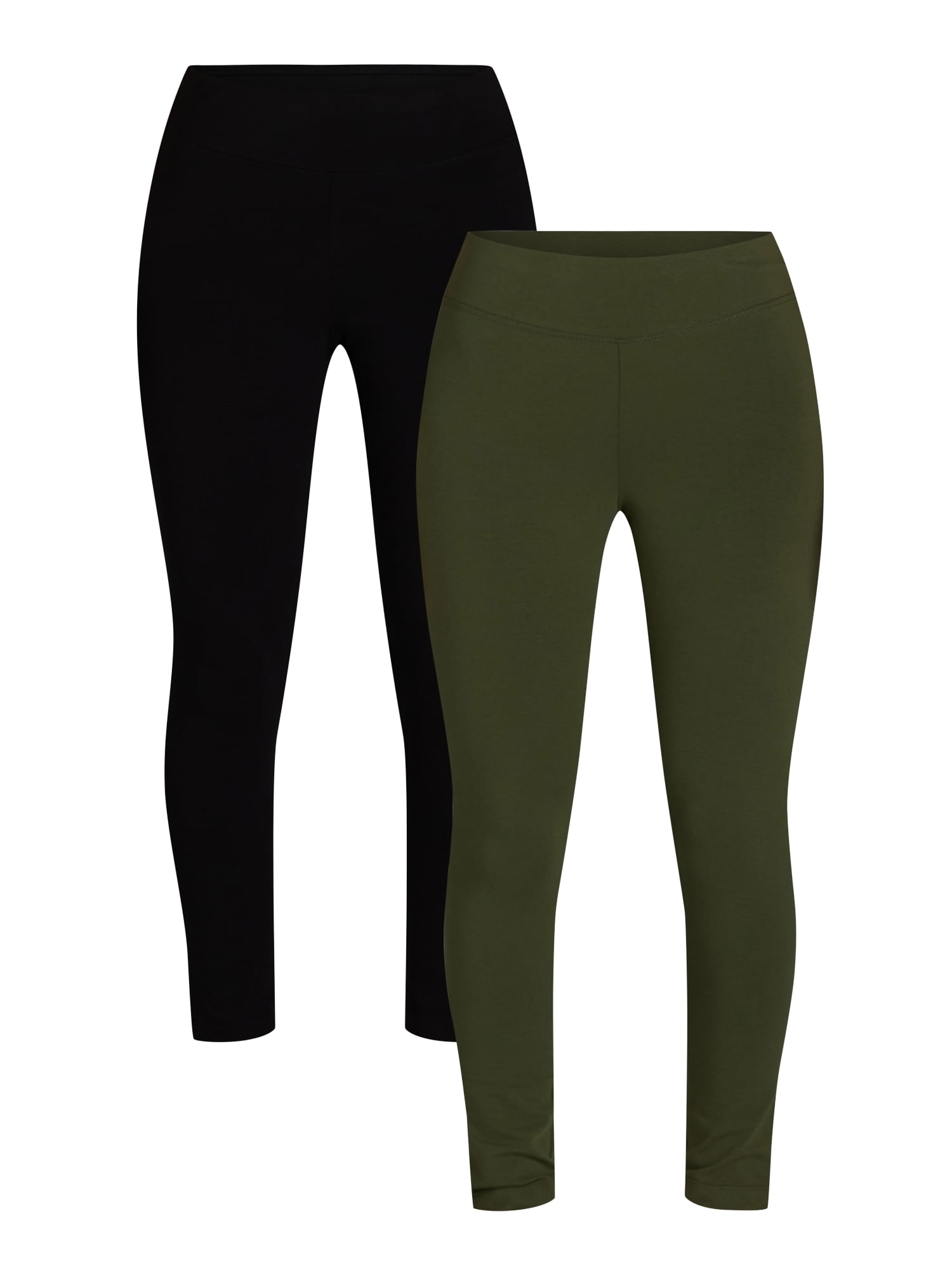 Time and Tru Women's High-Rise Ankle Knit Leggings, Available in 1, 2 ...