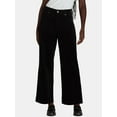 Time and Tru Women’s High Rise Corduroy Wide Leg Pants, 28" Short ...