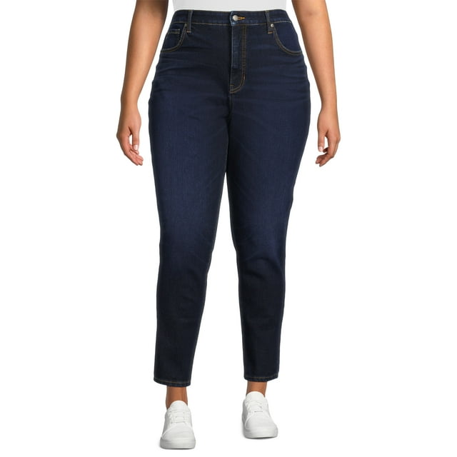 Time and Tru Women's High Rise Curvy Skinny Jeans, Available in Regular ...