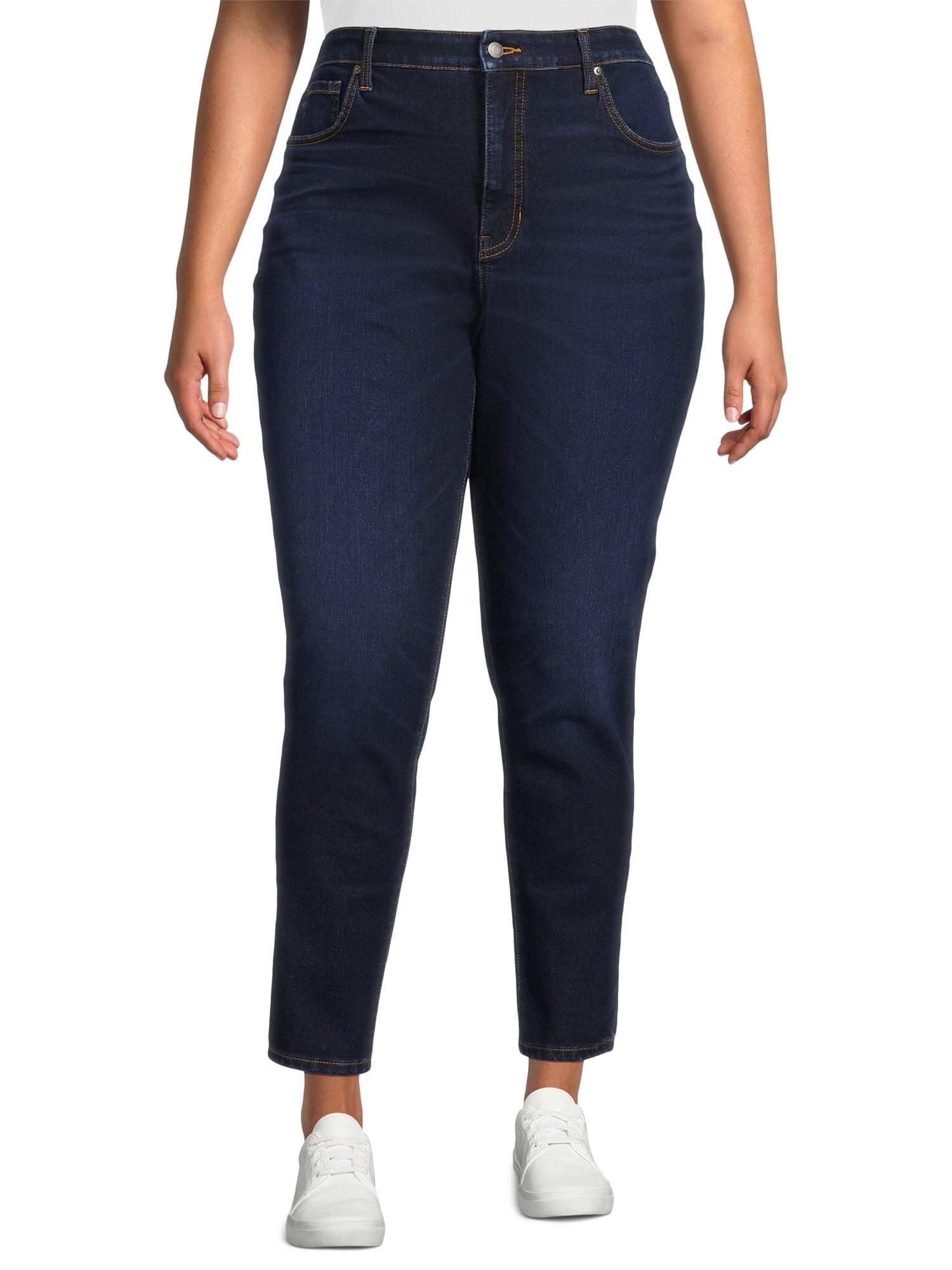 Time and Tru Women's High Rise Curvy Skinny Jeans, 27" and 29" Inseams ...