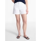 Time and Tru Women's High-Rise Denim Shorts, 5" Inseam, Sizes 0-22 ...
