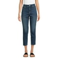 Time and Tru Women's High Rise Mom Jeans, 27” Inseam, Sizes 2-20 ...