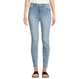 Time & Tru Women's High Rise Skinny Jeans, Stretch Denim, Flattering ...