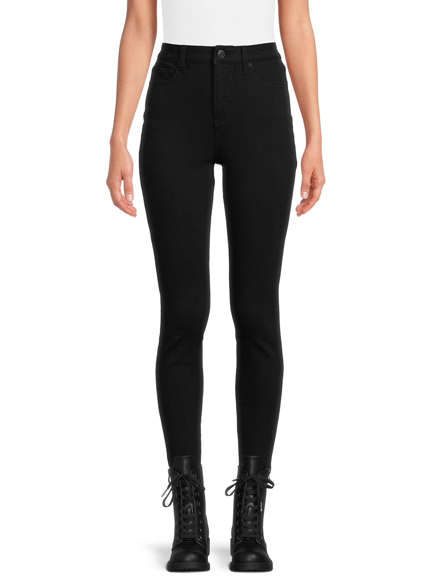 Time and Tru Women's High Rise Skinny Jeans, 27" Inseam - Walmart.com