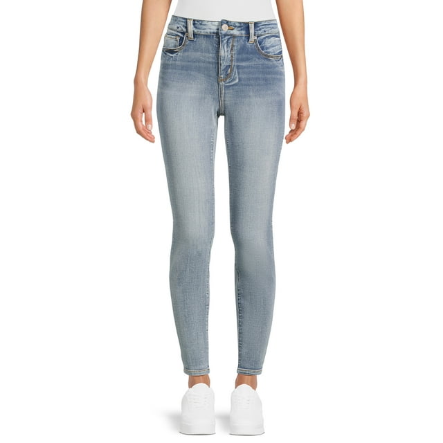 Time and Tru Women's High Rise Skinny Jeans, Available in 27", 29 ...
