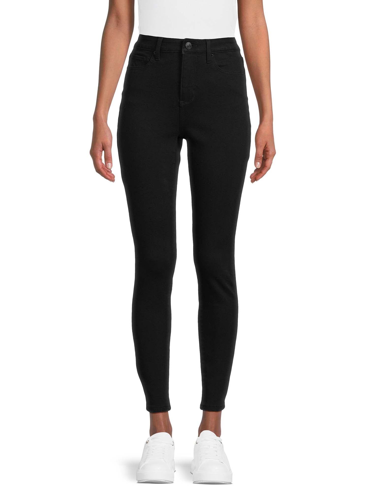 Time & Tru Women's High Rise Skinny Jeans, Stretch Denim, Comfortable ...