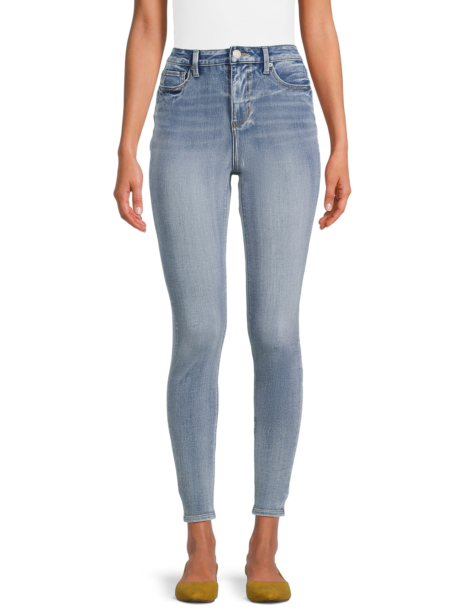 Time and Tru Women's High Rise Skinny Jeans, Available in 27", 29 ...