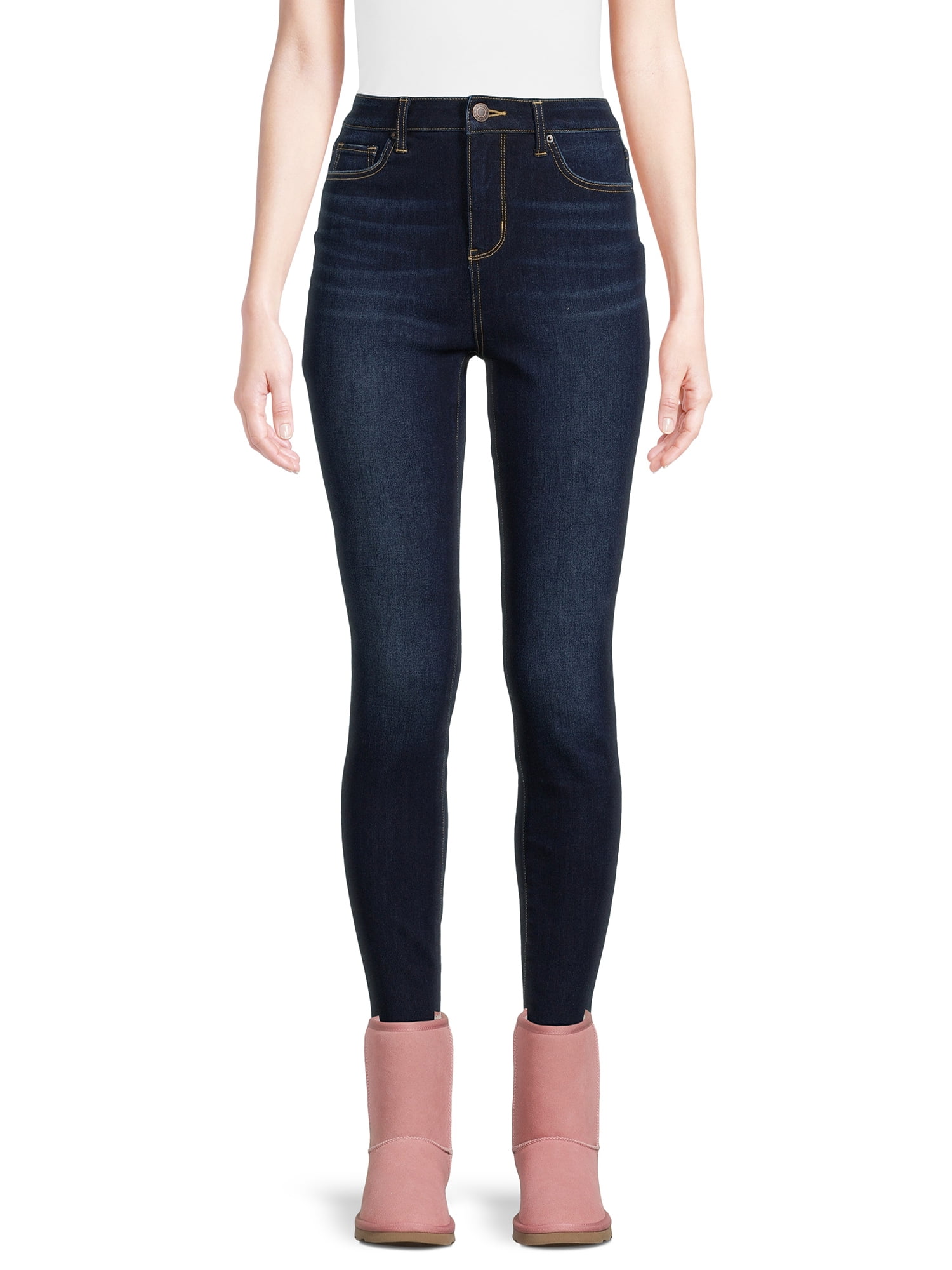 Time and Tru Women's High Rise Skinny Jeans, 29" Inseam for Regular ...