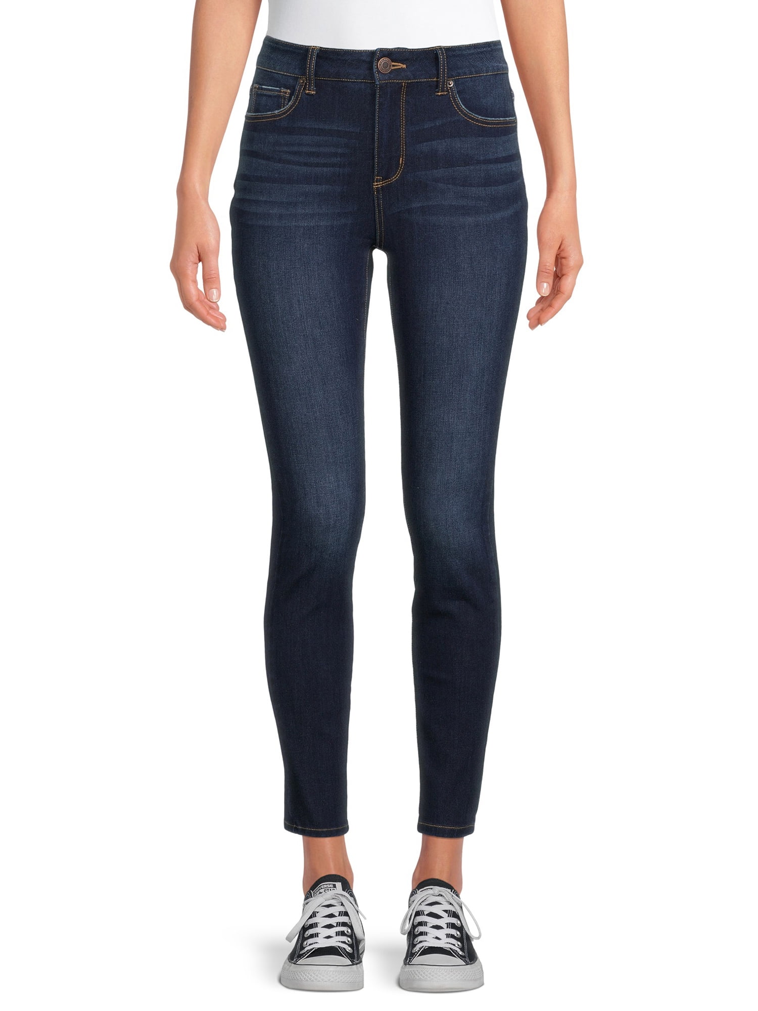 Time and Tru High Rise Skinny Jeans - Flattering Fit - Walmart.com