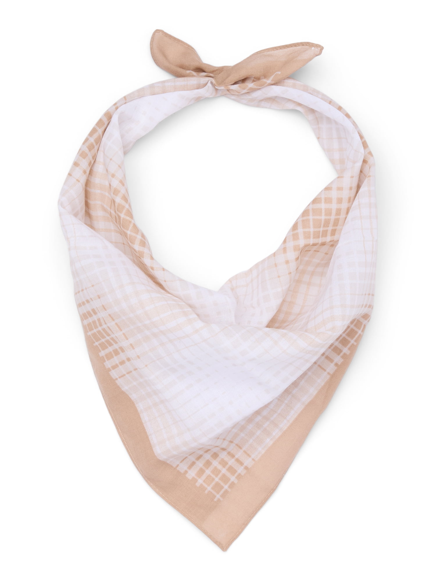 Time and Tru Women's Gradient Plaid Bandana 21.75x21.75 inches Cotton ...