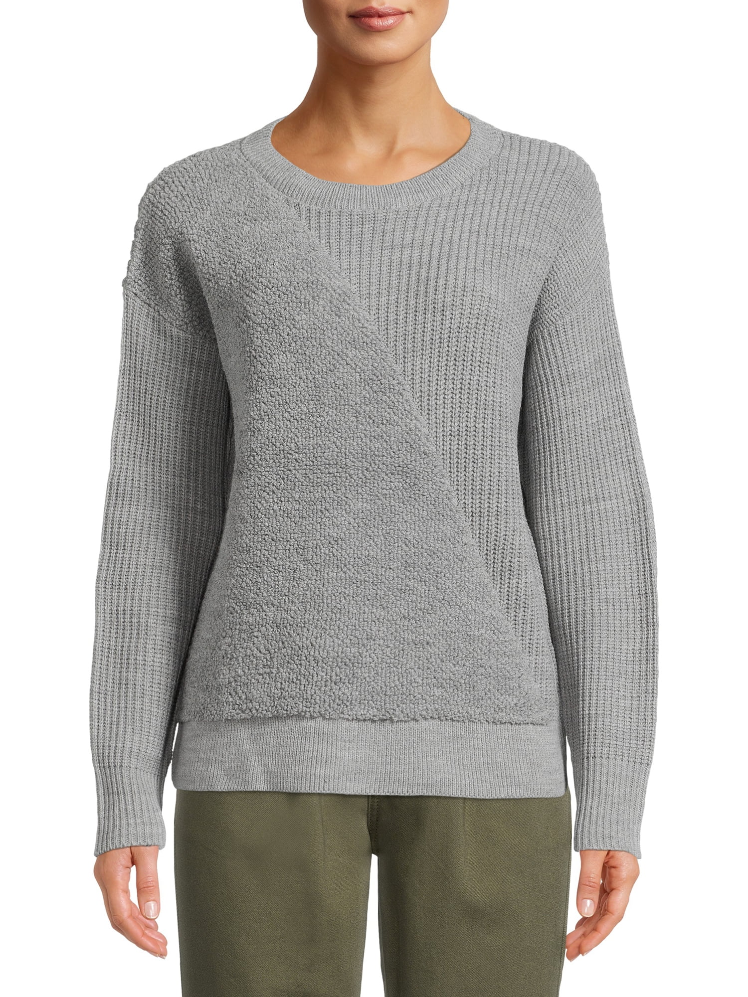 Time and Tru women's Intarsia Teddy Sweater - Knit Sweater - Walmart.com