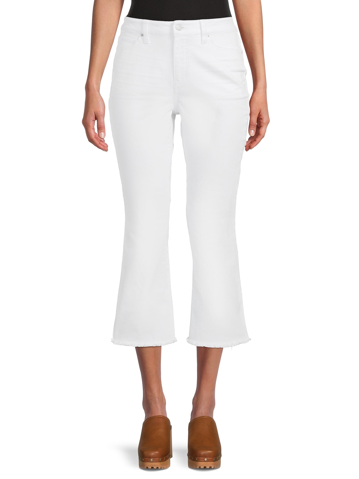 Time and Tru Women's Kick Boot Crop Jeans - Walmart.com
