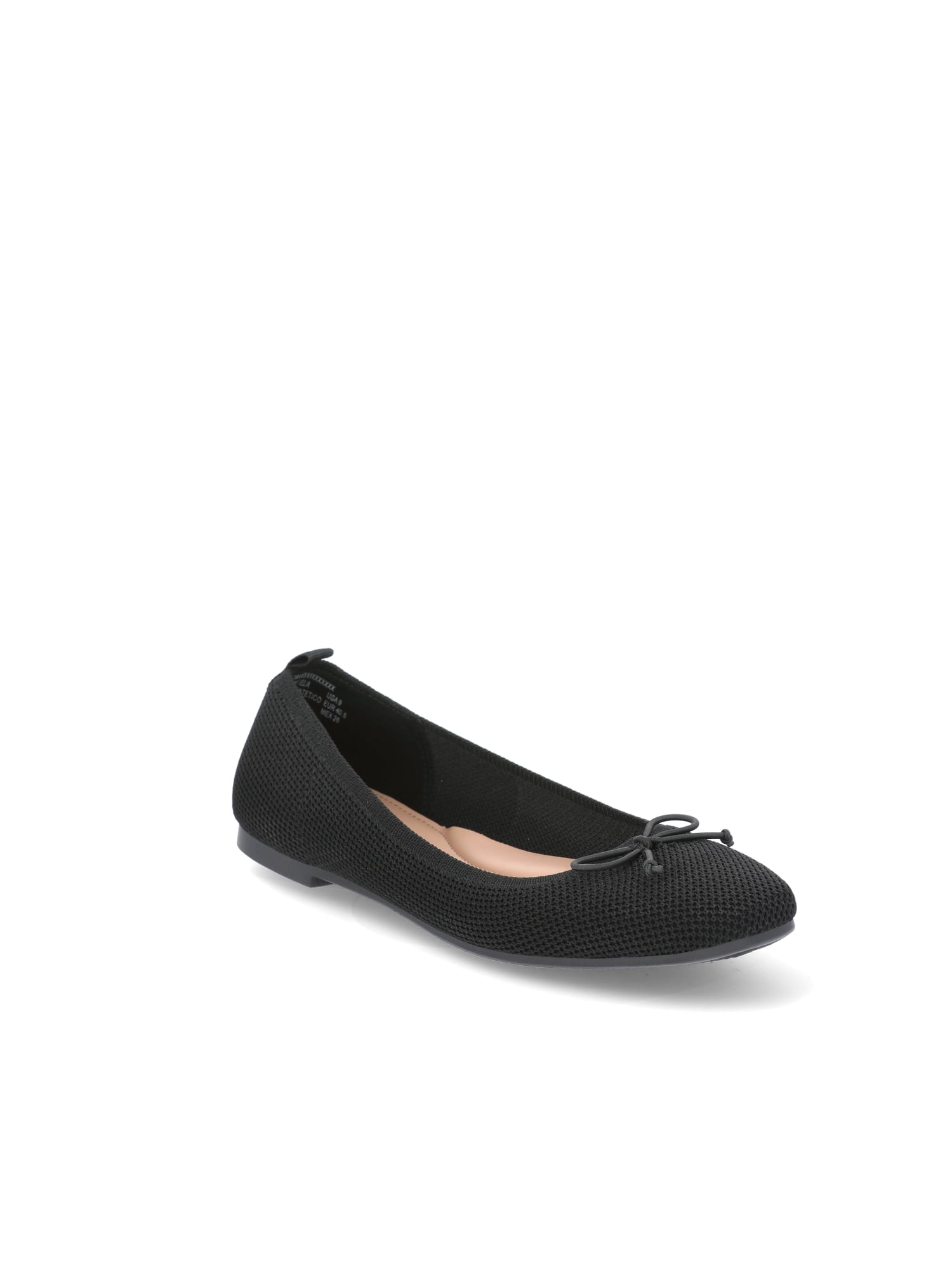 Time & Tru Women's Knit Ballet Flats, Sizes 6-11, Comfy Polyester ...