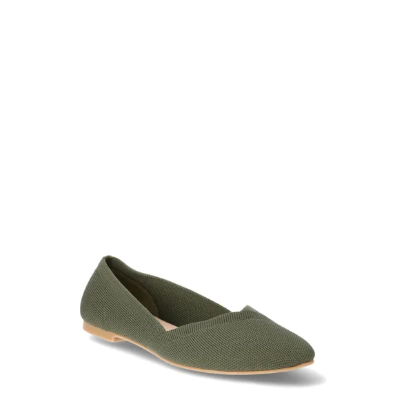 Time and Tru Women's Knit Ballet Flats - Walmart.com
