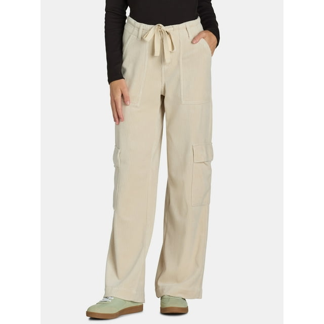 Time and Tru Women’s Knit Cargo Mid Rise Pants, 31" Inseam, Sizes XS ...