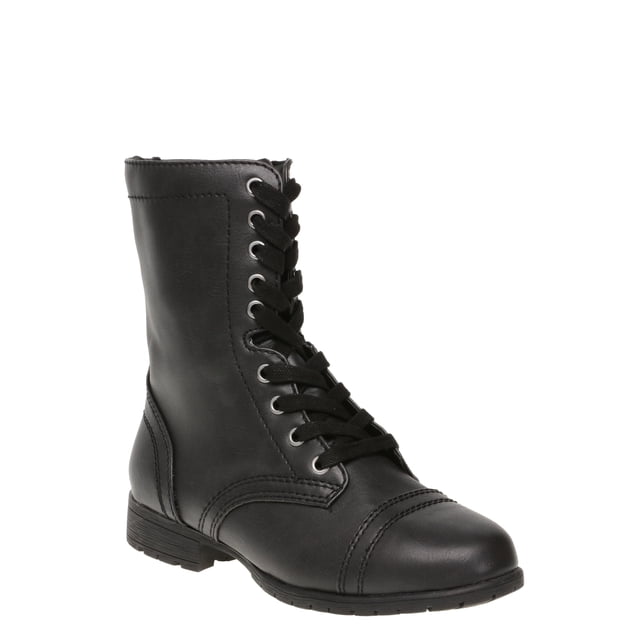 Time and Tru Women's Lace Up Boot, Wide Width Available - Walmart ...