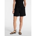 Time and Tru Women's Linen Blend Shorts, 5" Inseam, Sizes XS-XXXL ...