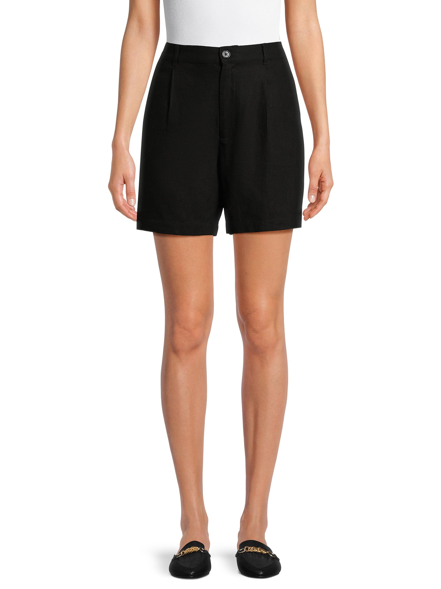 Time and Tru women's Linen-Blend Shorts - Inseam, XXL Sizes - Walmart.com