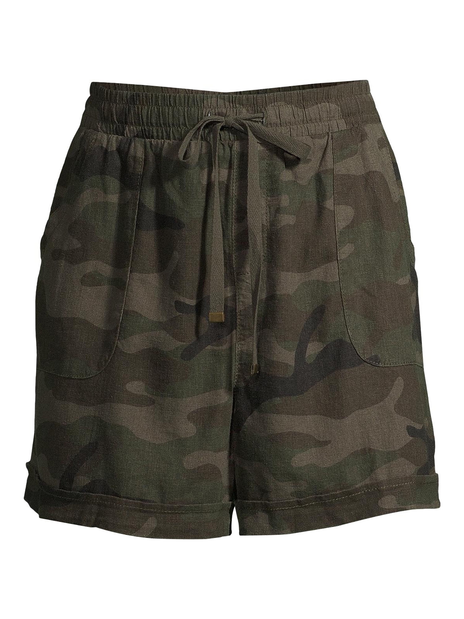 Time and Tru Women's Linen Shorts - Walmart.com