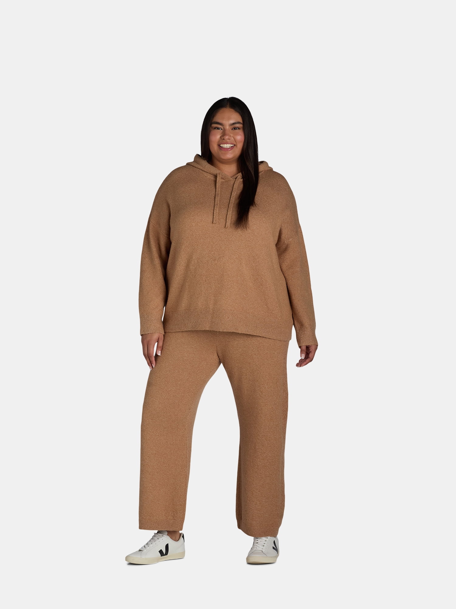 Time And Tru Womens And Womens Plus Sweater Hoodie And Pants Set Sizes Xs 4x
