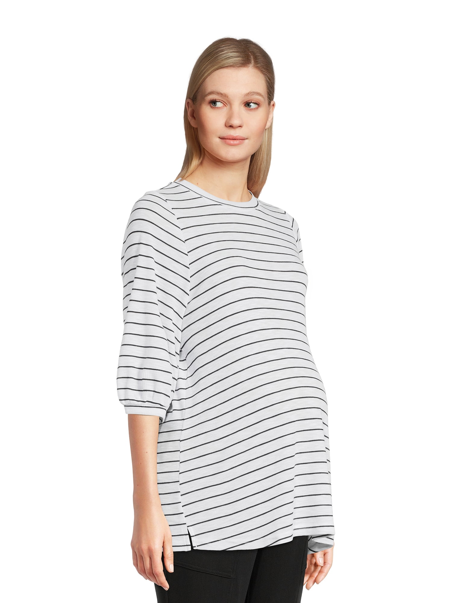 Time and Tru Women's Maternity Balloon Sleeve Top - Walmart.com