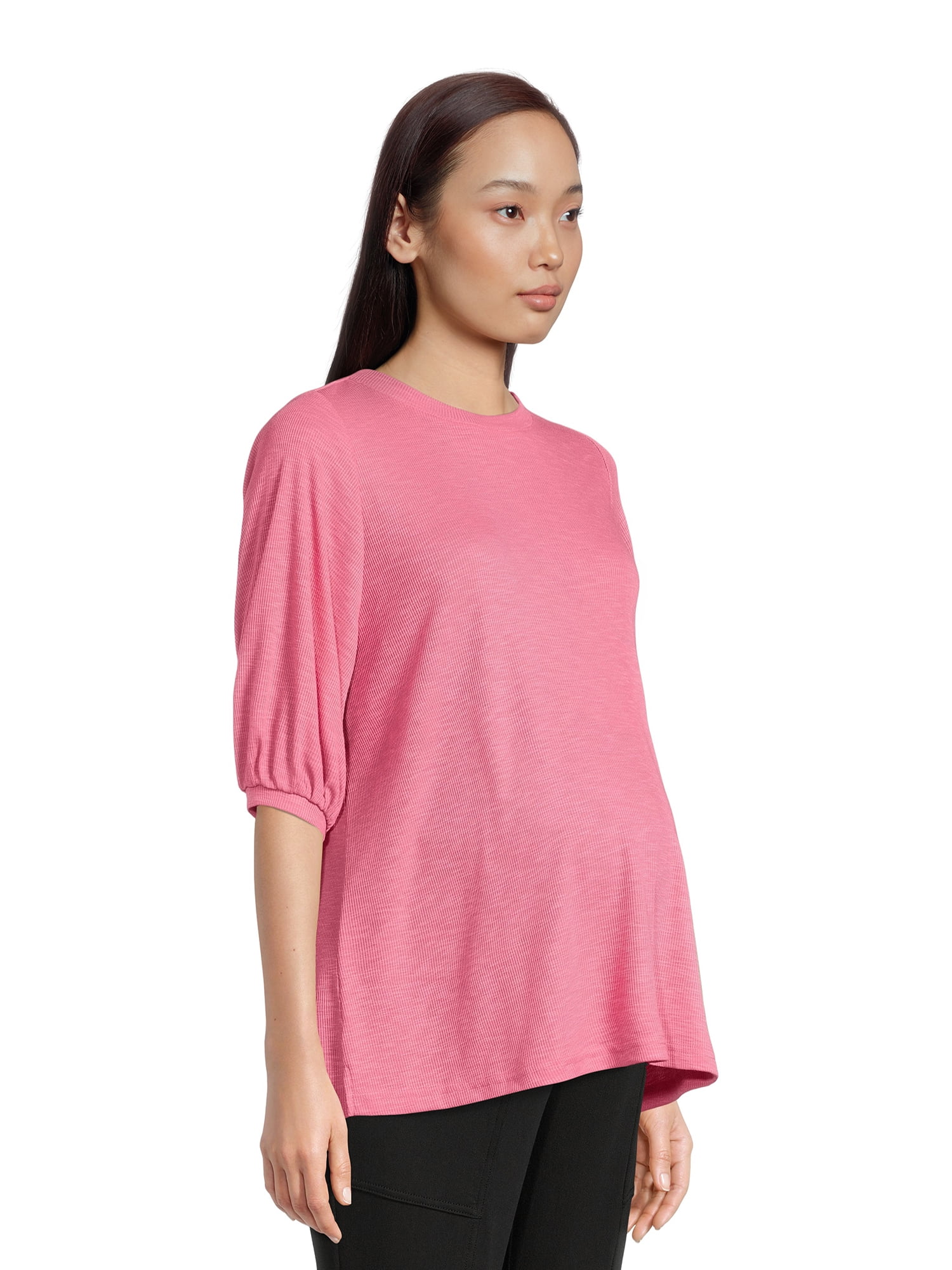 Time and Tru Women's Maternity Balloon Sleeve Top - Walmart.com