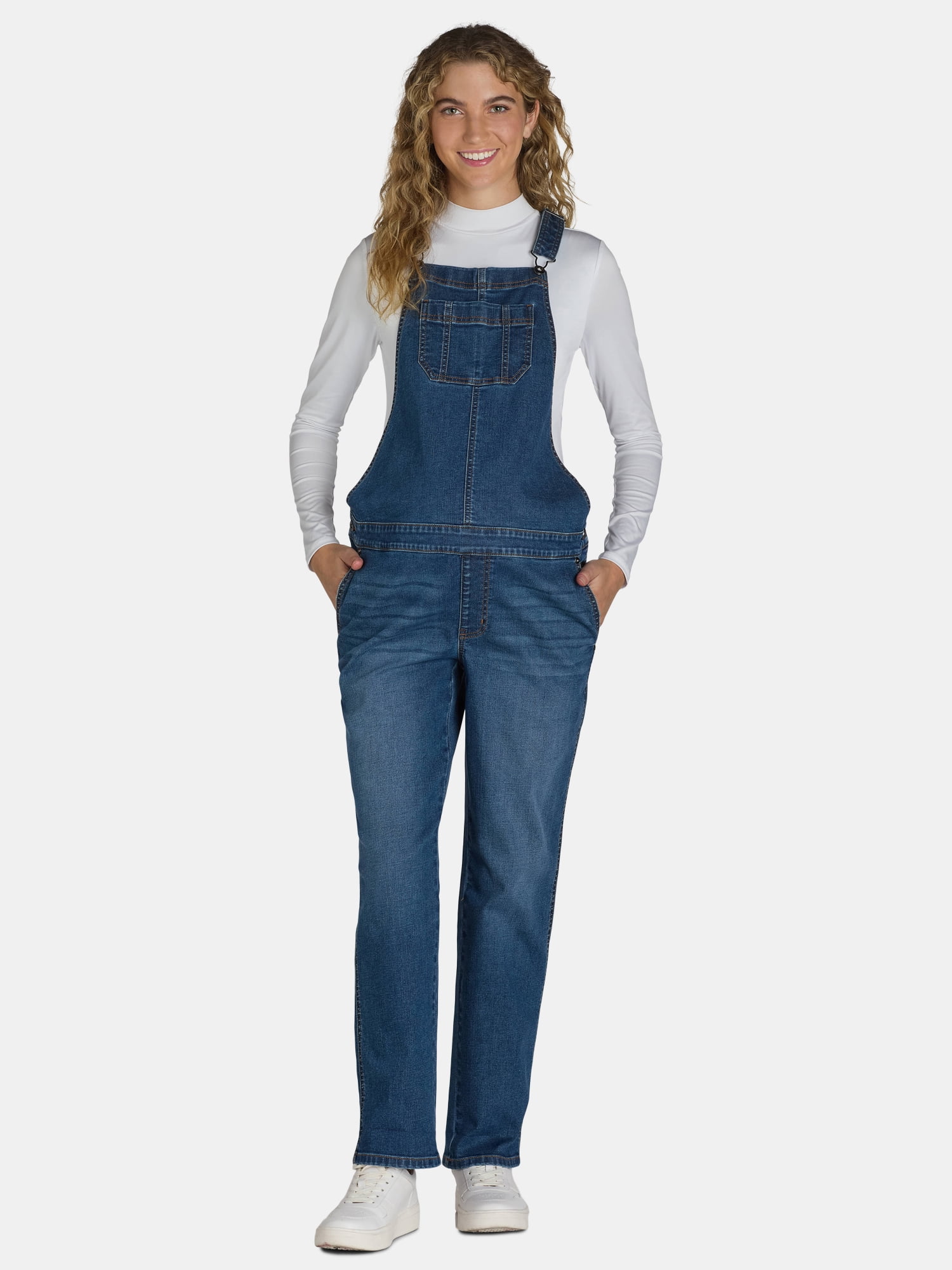 Time and Tru Women's Maternity Boyfriend Overalls - Walmart.com