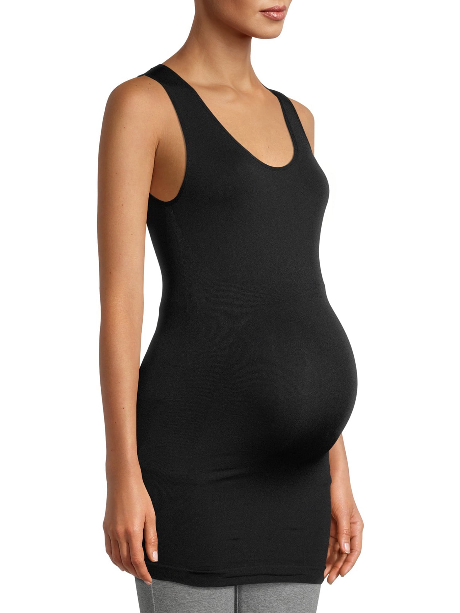 Time and Tru Women's Maternity Sleeveless Scoop Neck Regular Tank Top ...