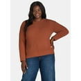 Time and Tru Women's and Women's Plus Matte Chenille Sweater, Midweight ...