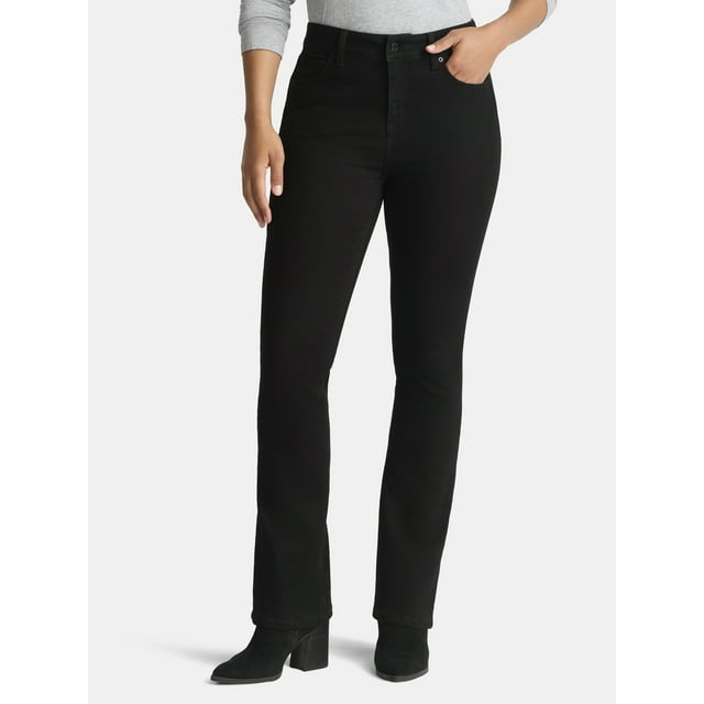 Time and Tru Women's Mid Rise Bootcut Jeans, Available in 30", 32", 34 ...