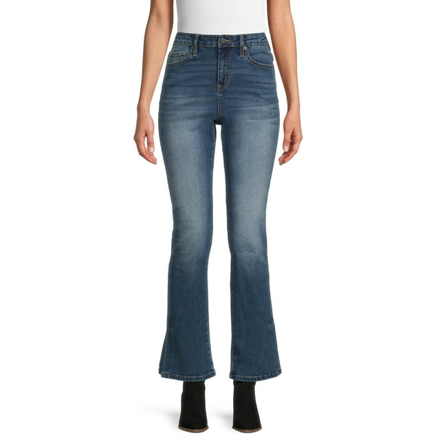 Time and Tru Women's Mid Rise Bootcut Jeans, 31" Inseam, sizes 2-20 ...