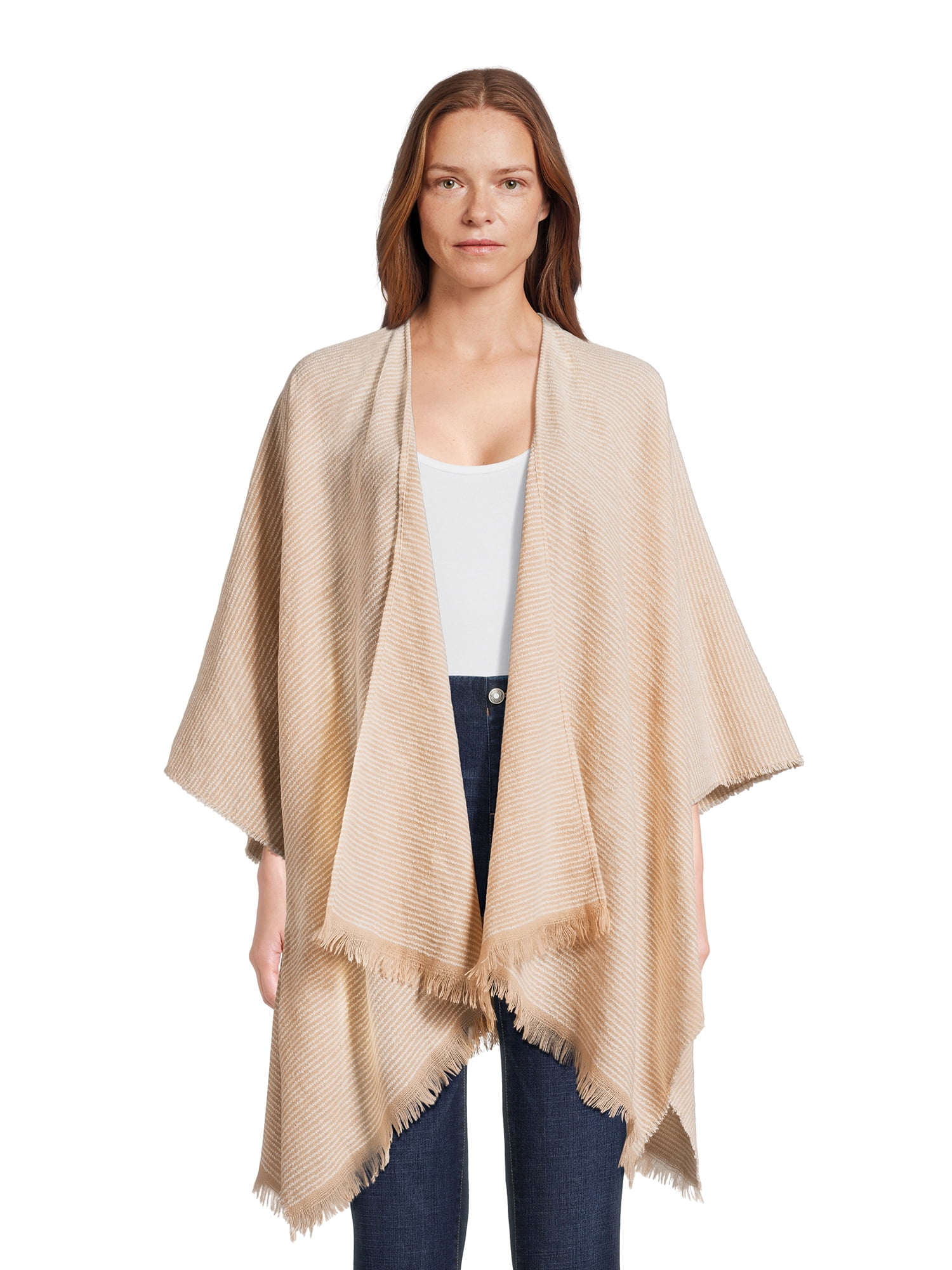 Time and Tru Women’s Midweight Layering Wrap, Sizes XS-XL, Ant/Winter ...