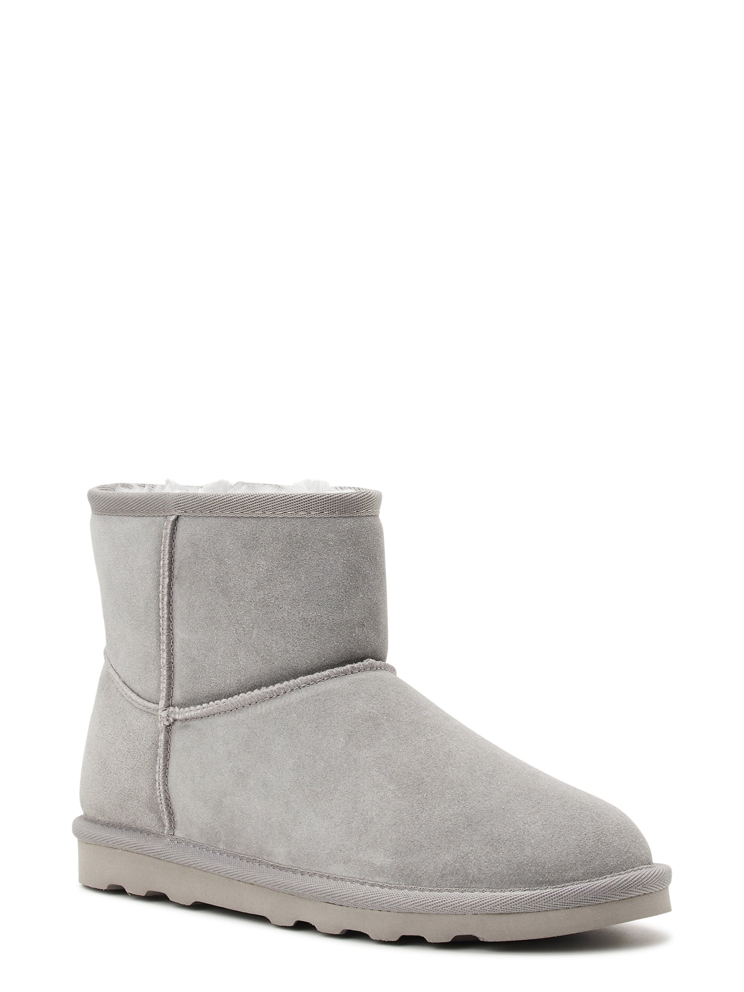 Time and Tru Women's Mini Genuine Suede Boot - Walmart.com