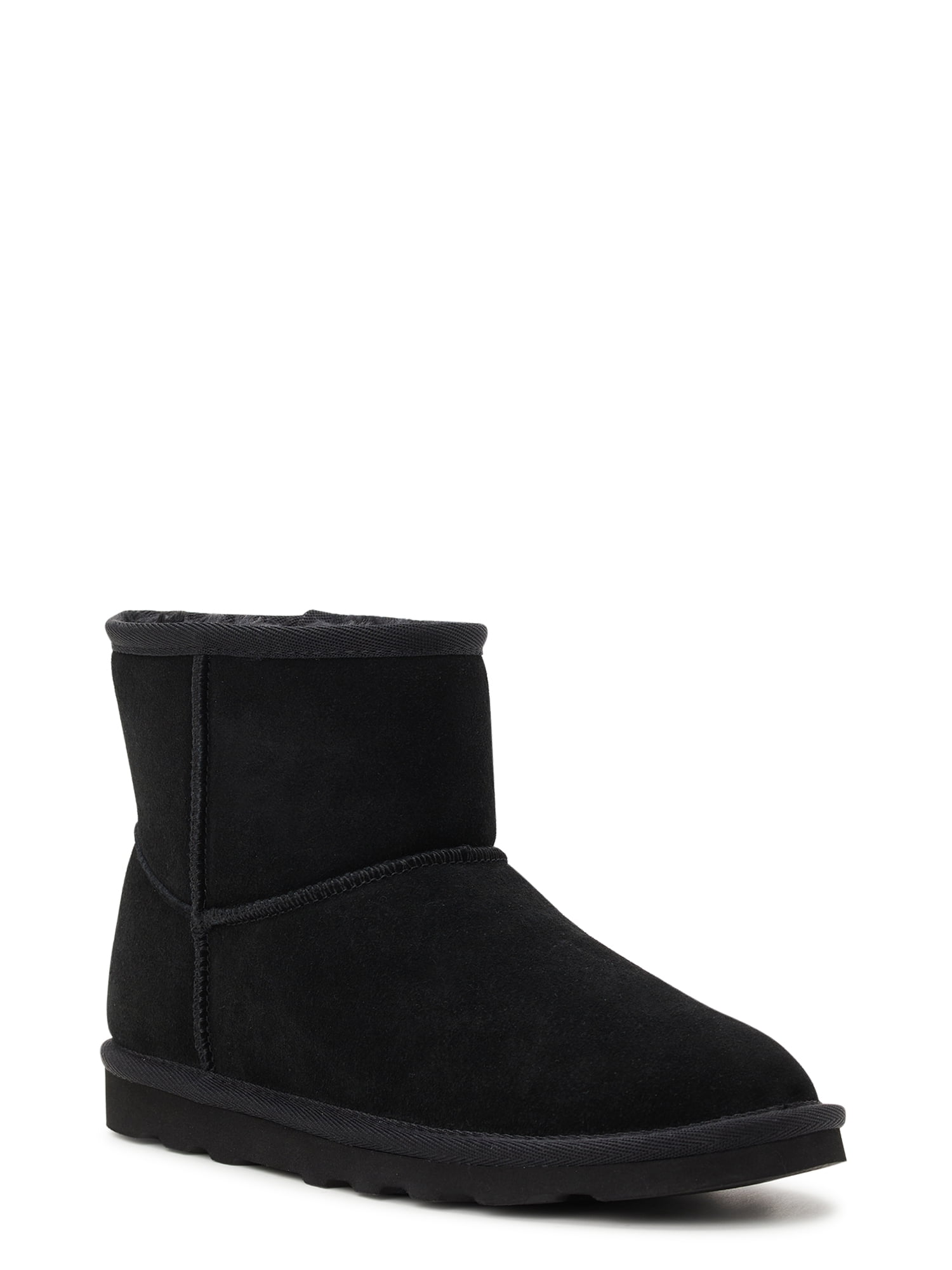 Time and Tru Women's Mini Genuine Suede Boot - Walmart.com
