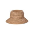 Time and Tru Women's Paper Bucket Hat, Natural - Walmart.com