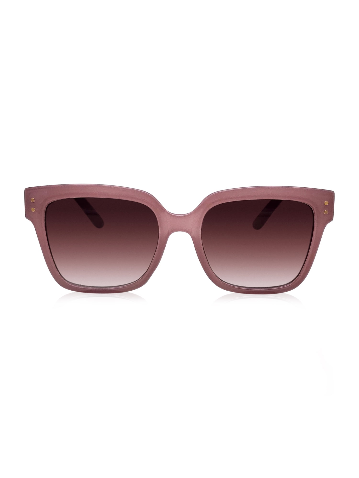 Time and Tru Women's Park Lane Milky Pink Plastic Square Sunglasses ...
