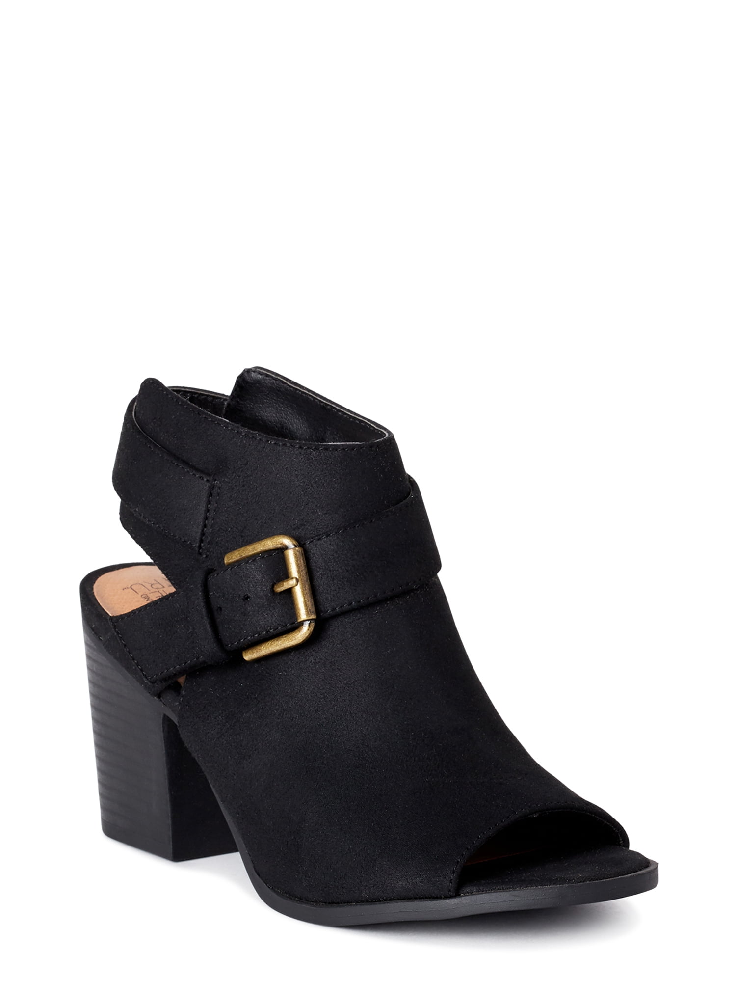 Time and Tru Women's Peep Toe Bootie - Walmart.com